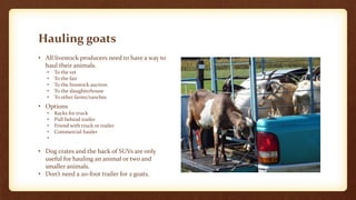 Facilities for Small-Scale Goat Farms | PPTX