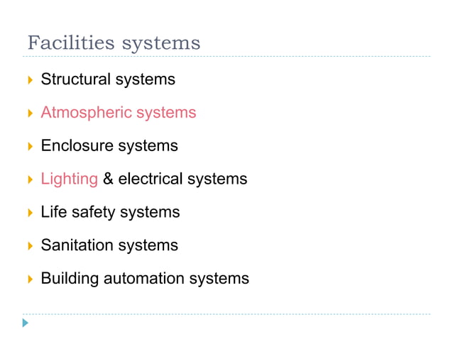 Facilities systems | PPTX