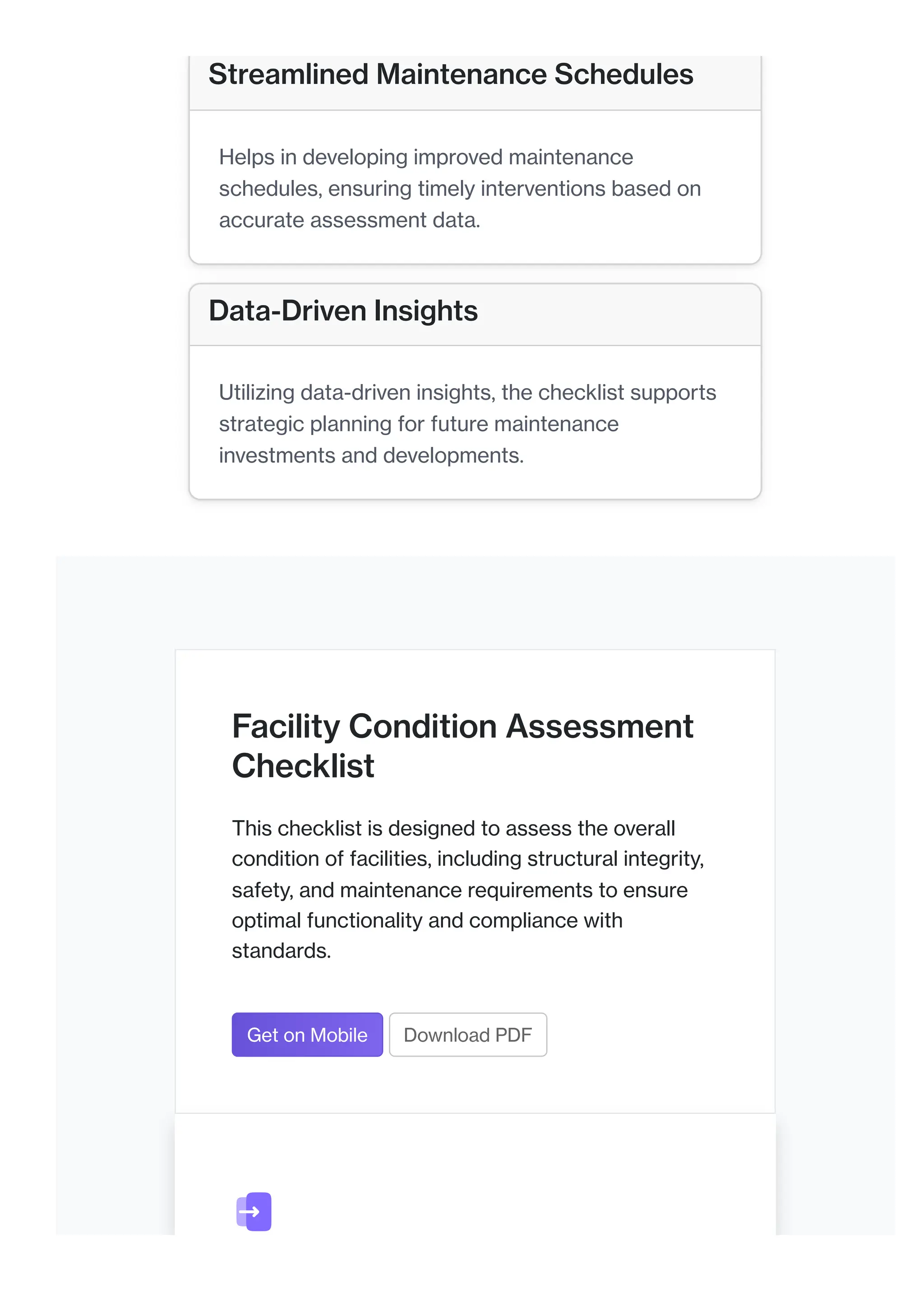 facility condition assessment checklistfacility condition assessment checklist | PDF