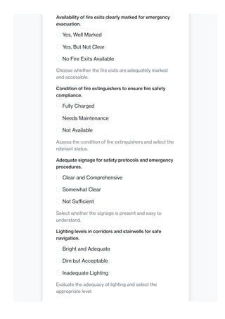 facility condition assessment checklistfacility condition assessment ...
