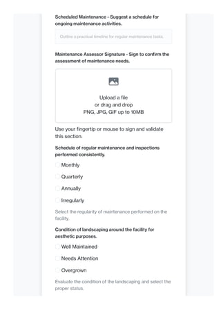 facility condition assessment checklistfacility condition assessment ...
