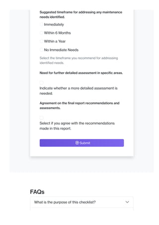 facility condition assessment checklistfacility condition assessment ...