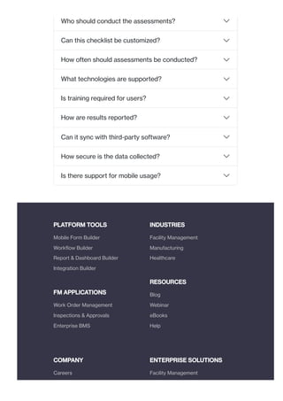 facility condition assessment checklistfacility condition assessment ...