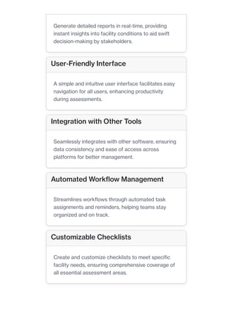 facility condition assessment checklistfacility condition assessment ...