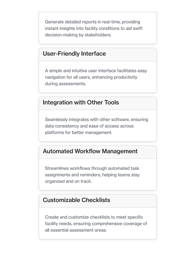 facility condition assessment checklistfacility condition assessment ...