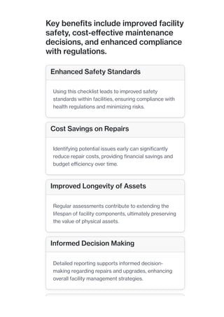 facility condition assessment checklistfacility condition assessment ...