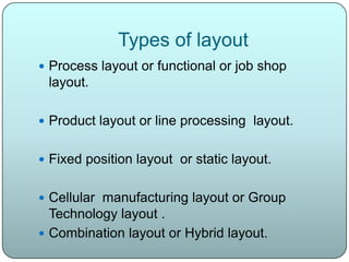 Facility layout | PPTX