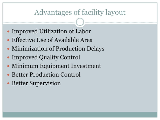 Facility layout | PPT