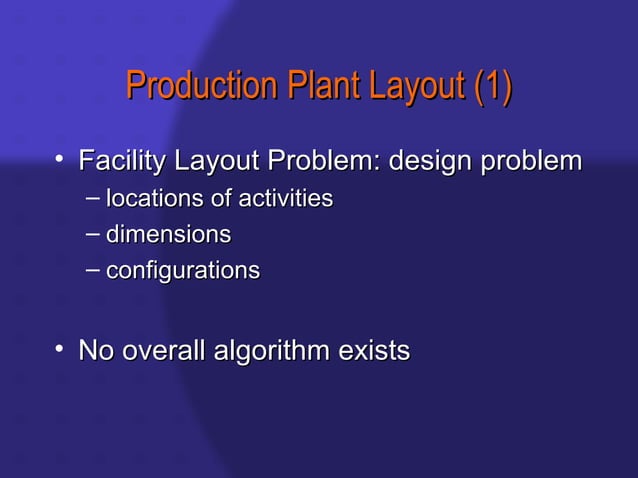 Facility layout | PPT