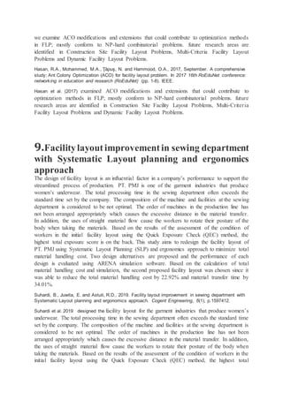 Facility layout | DOCX | Mechanical and Industrial Engineering Industry | Industries