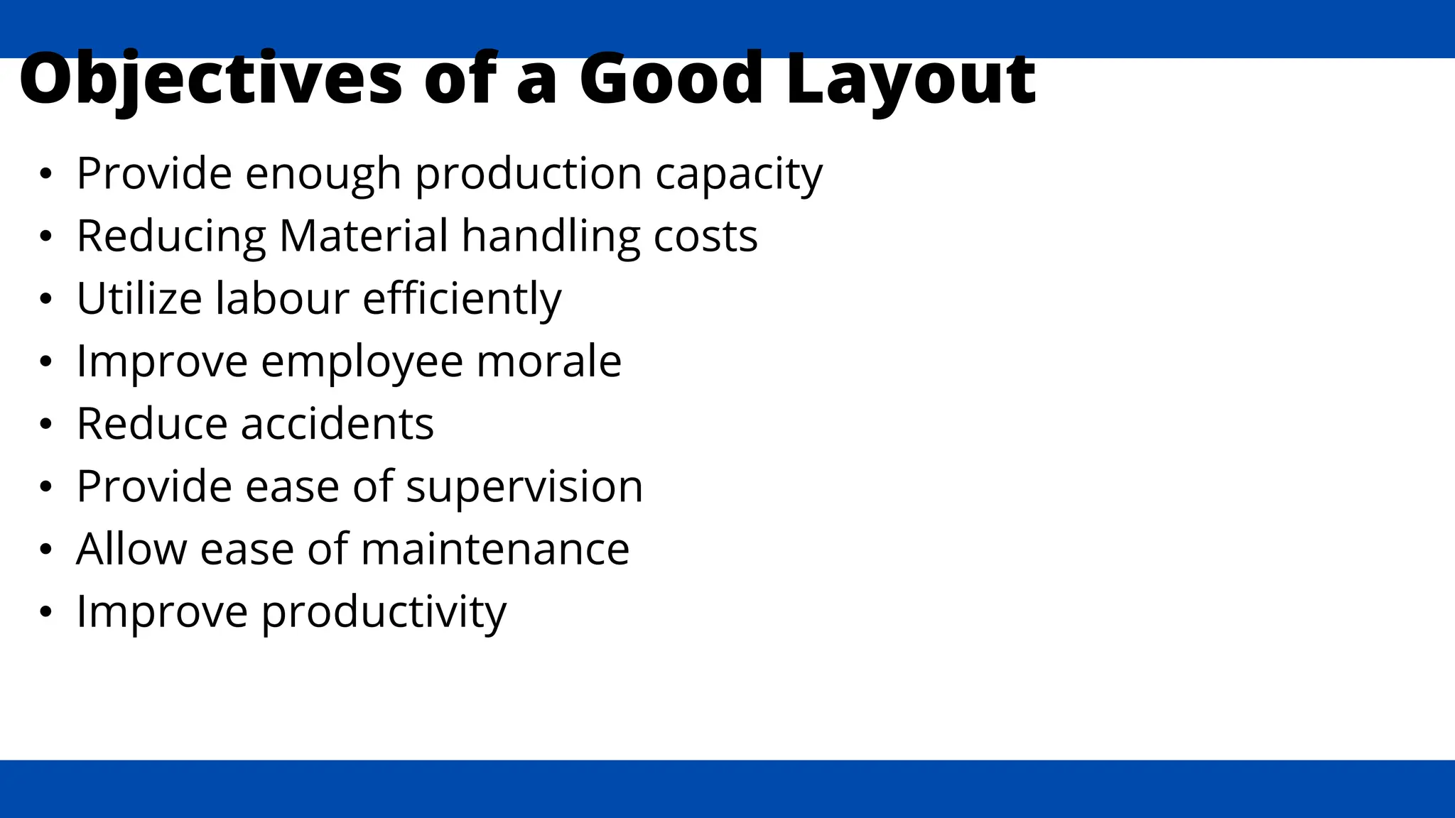 Facility Layout - Production and Operation Management | PPTX