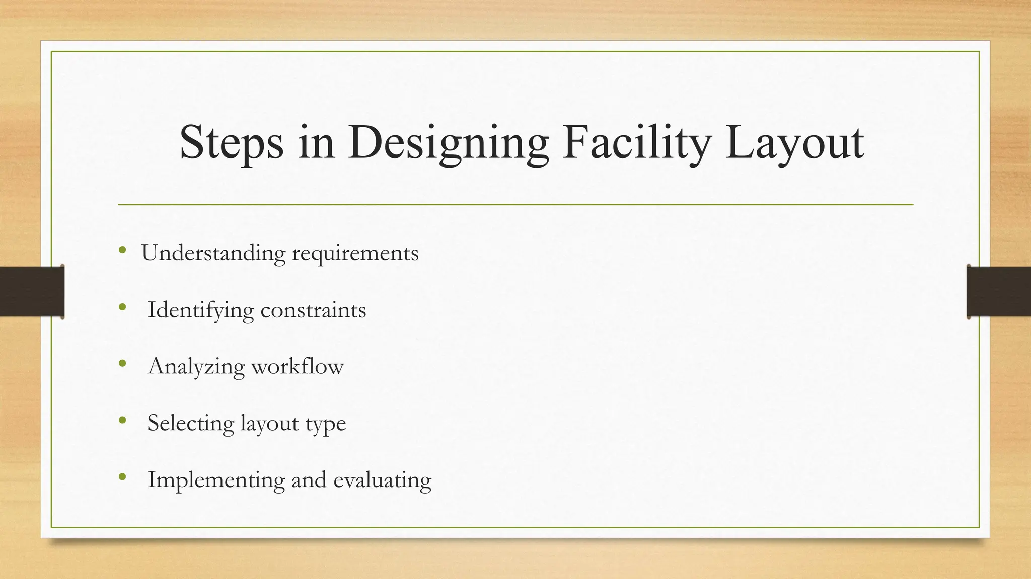 Facility Layout in Operations Management | PPTX