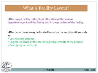 Facility layout | PPT