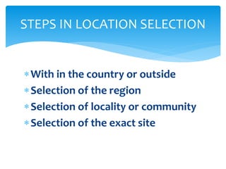 Facility location | PPTX