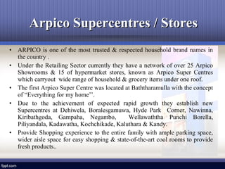 Facility location Arpico | PPT