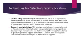 Facility location and layout | PPTX