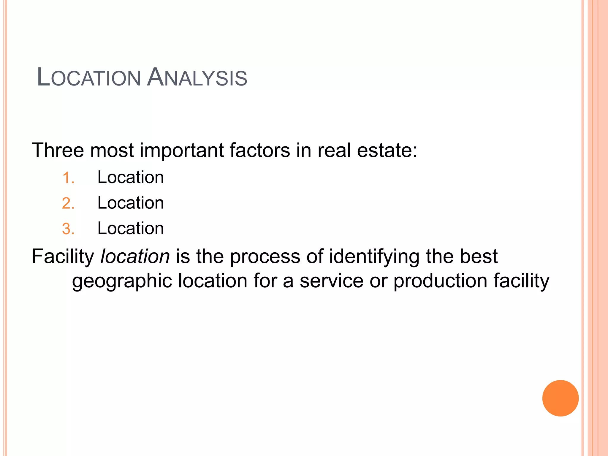 Facility location and techniques | PPTX