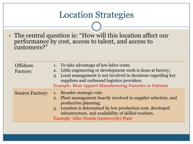 Facility+location+decisions | PPTX