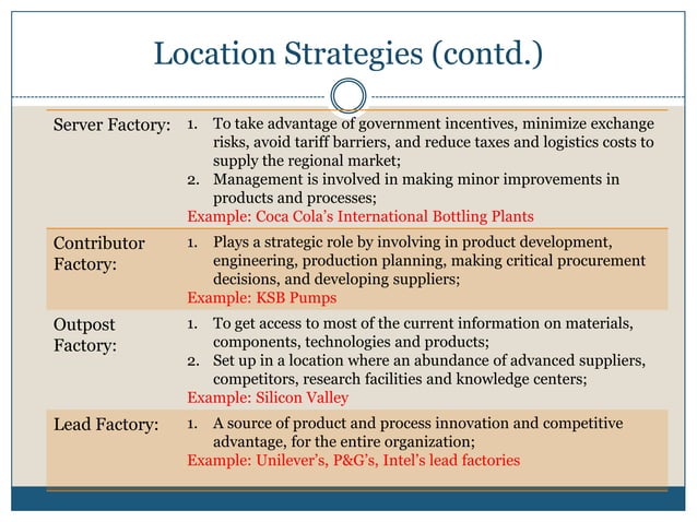 Facility+location+decisions | PPTX