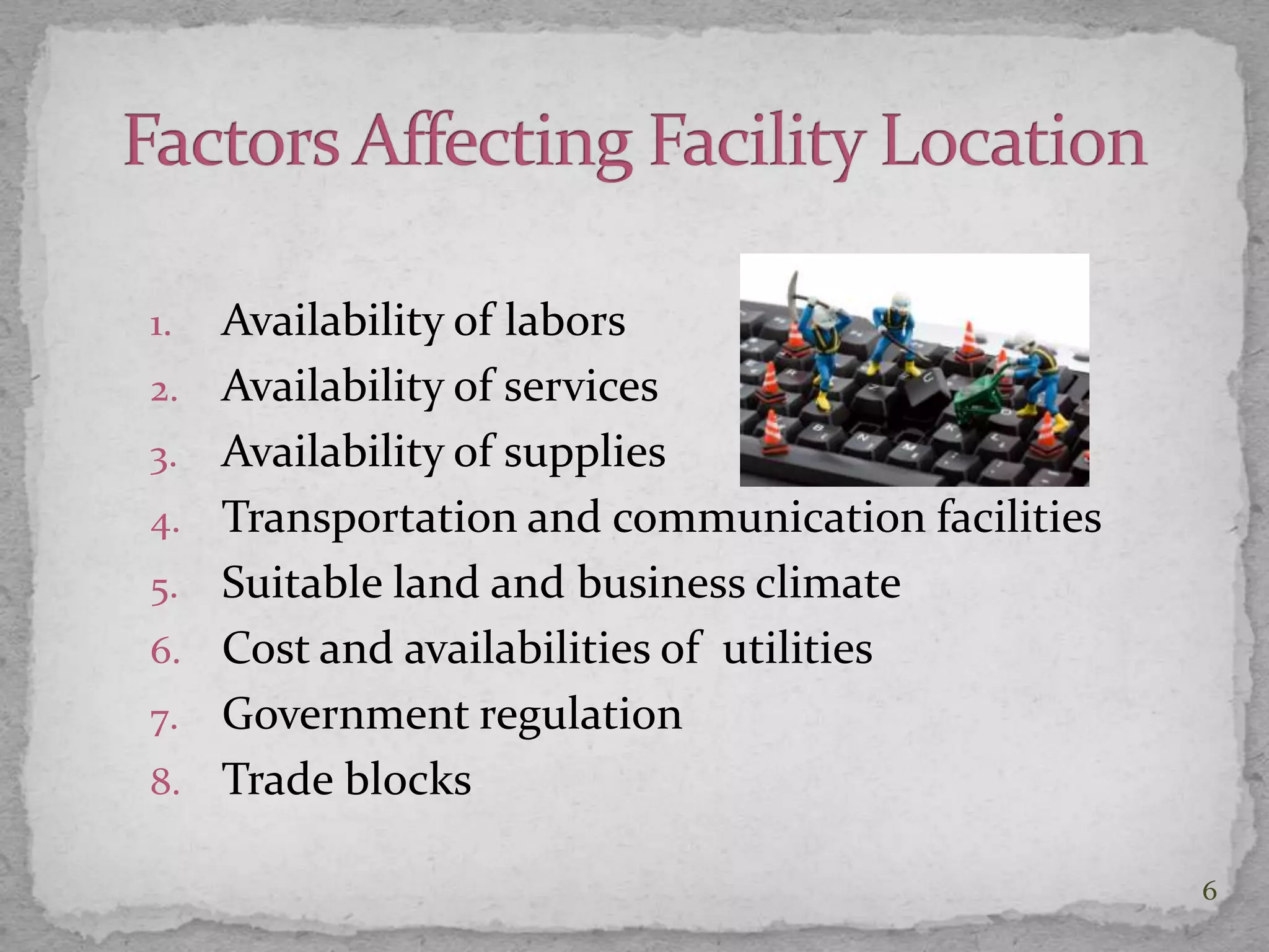Facility location problem | PPSX