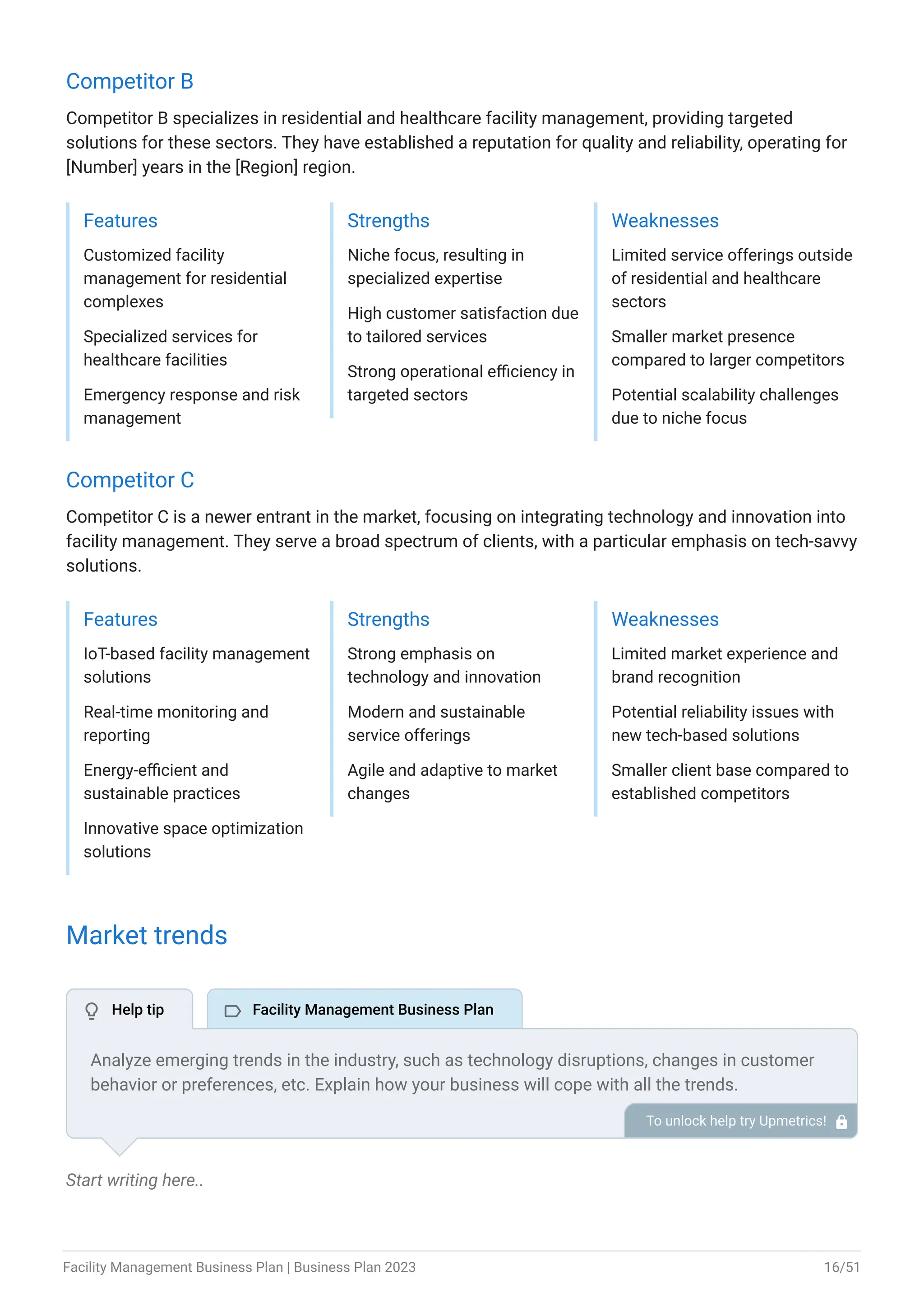 Facility Management Business Plan Example | PDF