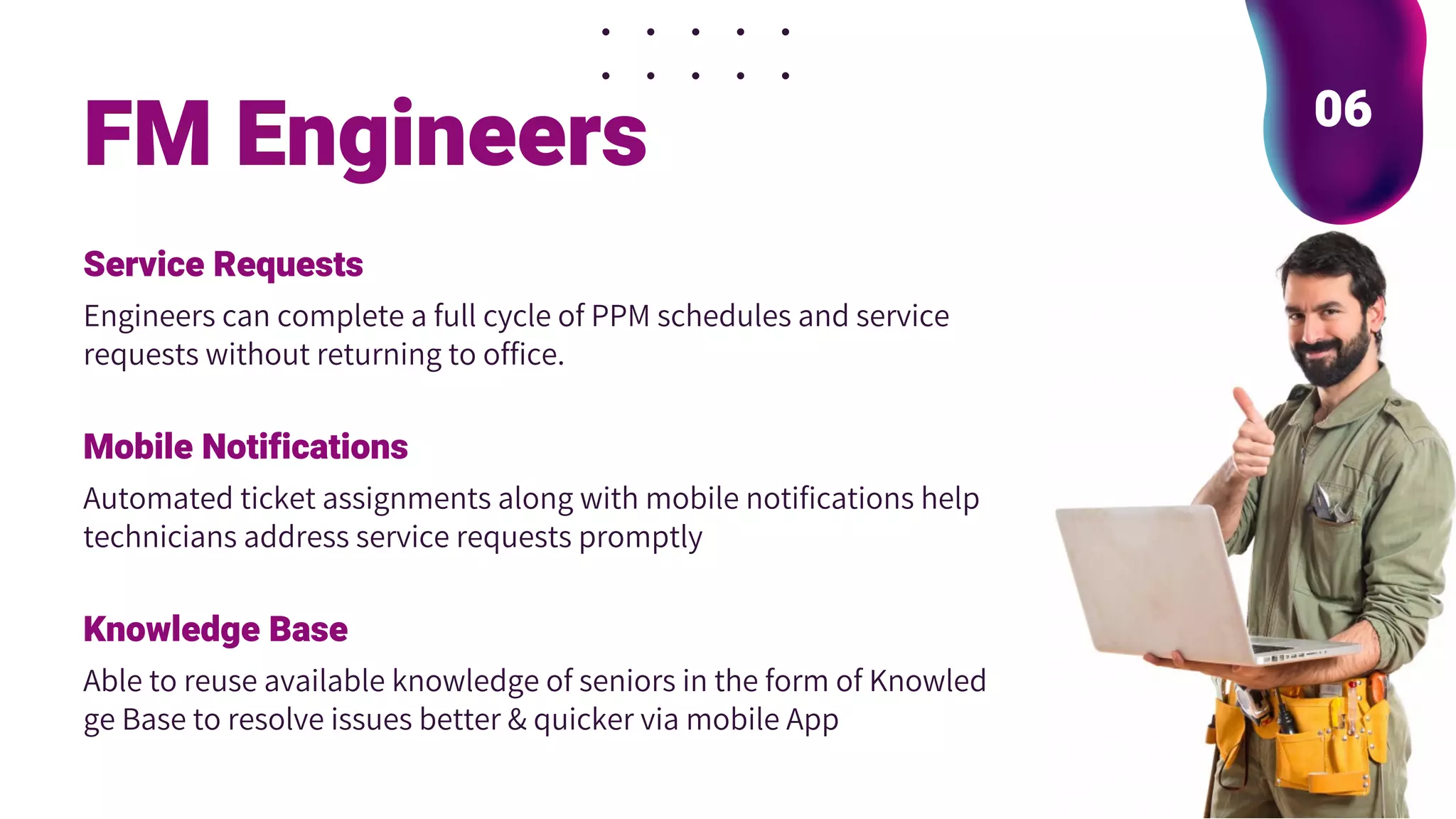 Facility Management Role Wise Benefits | Innomaint FMS | PPT