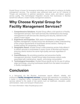 Facility Management Services in Mumbai kg | DOCX