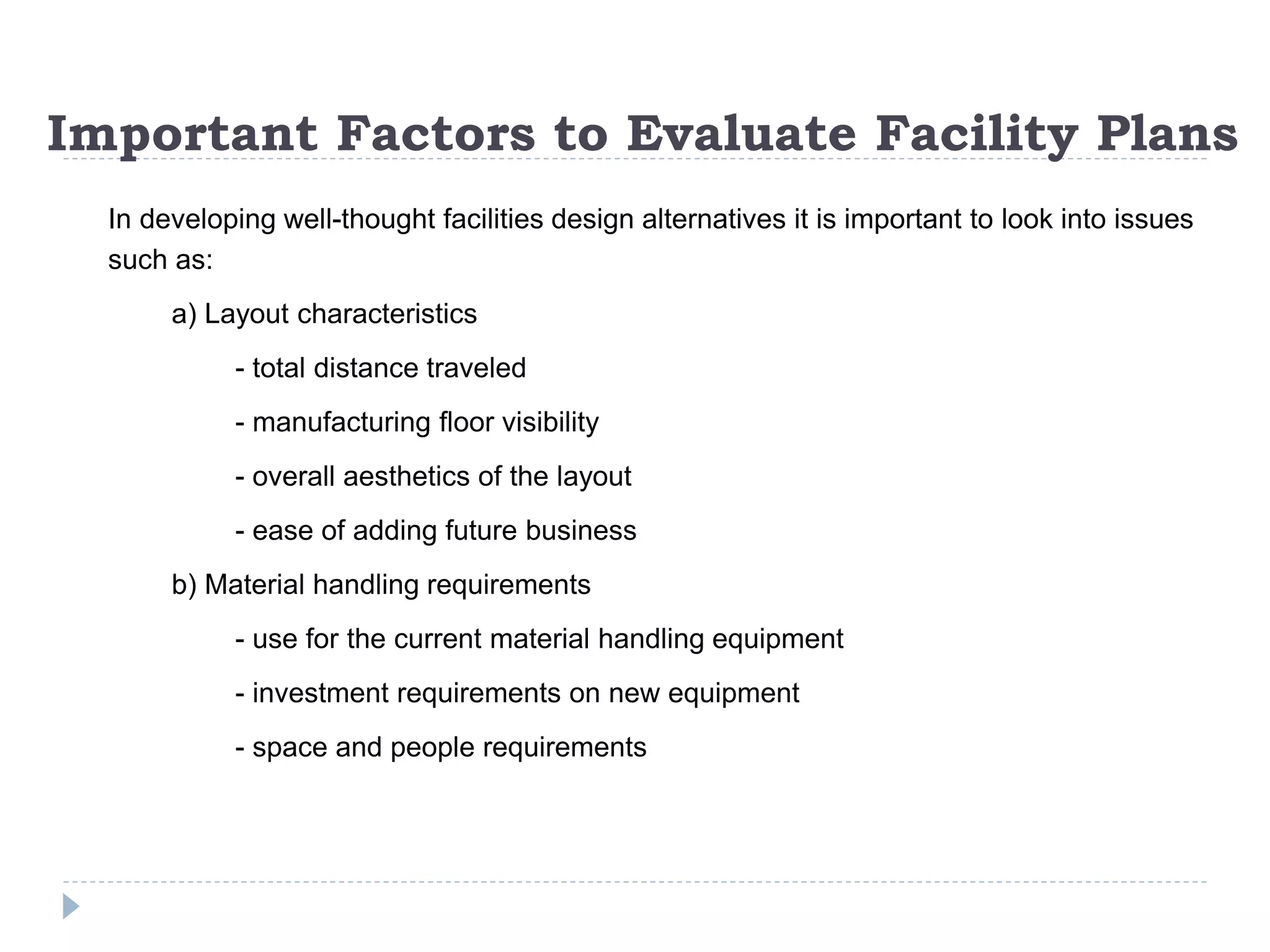 Facility planning | PPTX