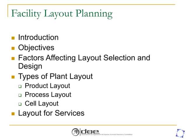 Facility Planning - Layout Process.ppt