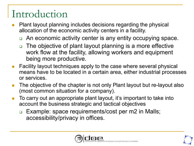 Facility Planning - Layout Process.ppt