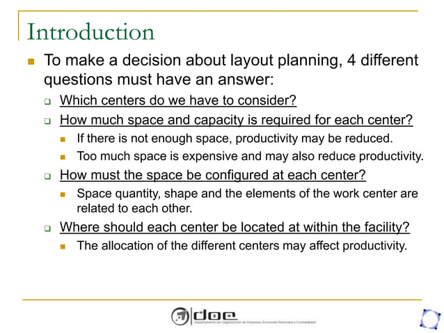 Facility Planning - Layout Process.ppt