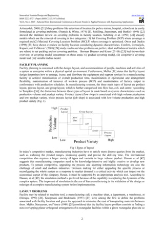 Facility planning and associated problems， a survey | PDF