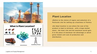 FACILITY PLANNING AND PLANT LOCATION (HAZEL GUEVARRA) LOGISTICS AND ...