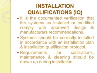 Facility Qualification & Consideration of Validation Aspects | PPTX