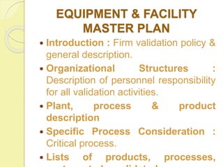 Facility Qualification & Consideration of Validation Aspects | PPTX