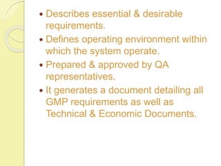 Facility Qualification & Consideration of Validation Aspects | PPTX