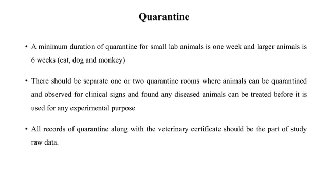 Facility Requirements to Initiate the GLP Study | PPTX | Veterinary ...