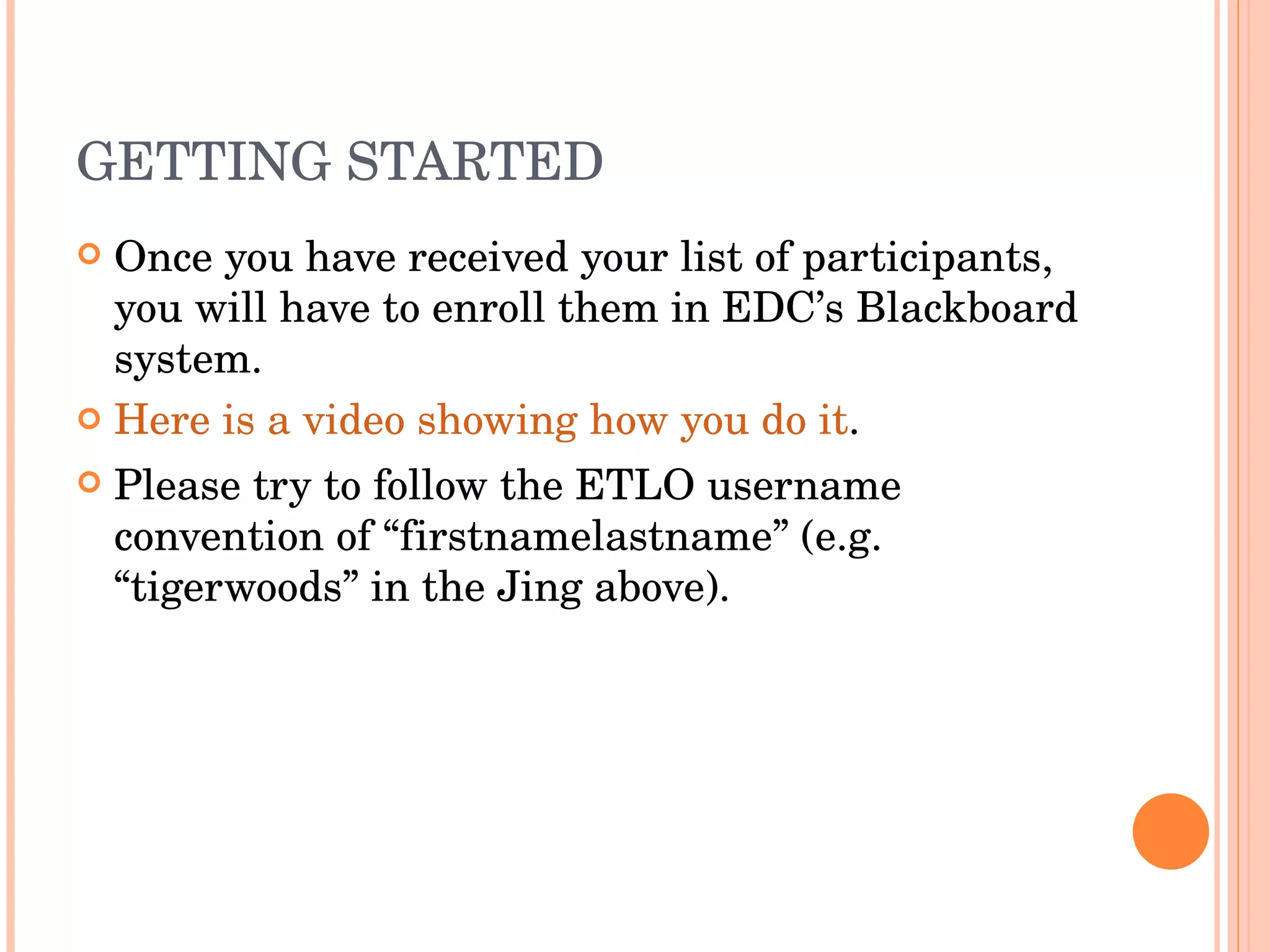 Facilitator Quick Start | PPT