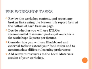 Facilitator Quick Start | PPT