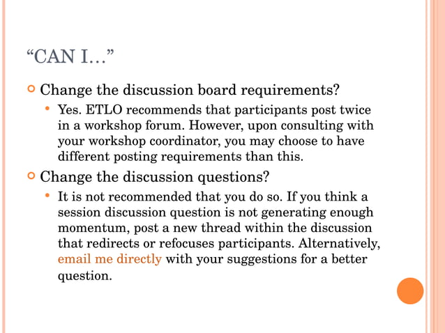 Facilitator Quick Start | PPT