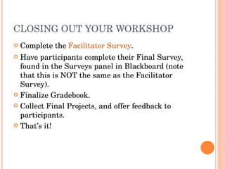 Facilitator Quick Start | PPT