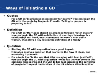 Facing a gd successfully | PPT