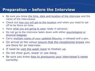 Facing an interview | PPT