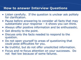 Facing an interview | PPT