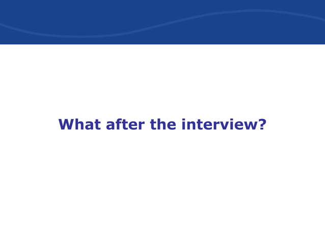 Facing an interview | PPT