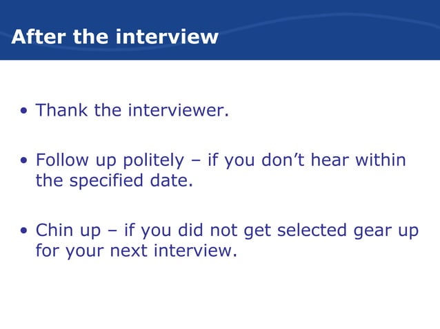 Facing an interview | PPT
