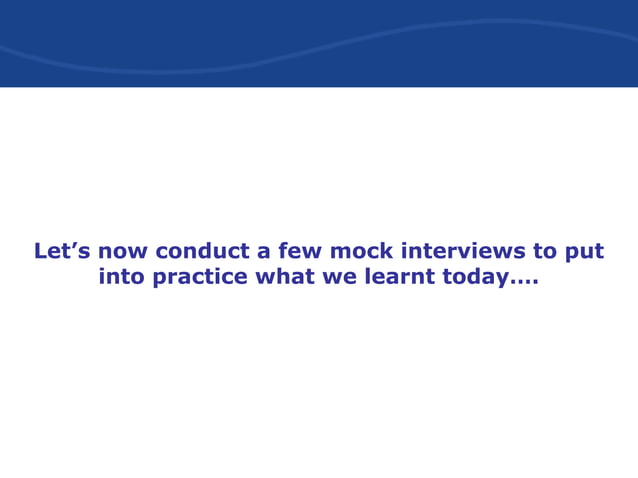 Facing an interview | PPT