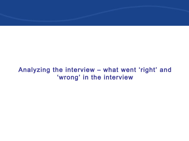 Facing an interview | PPT
