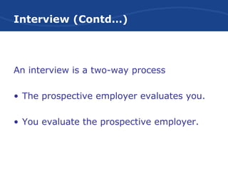 Facing an interview | PPT