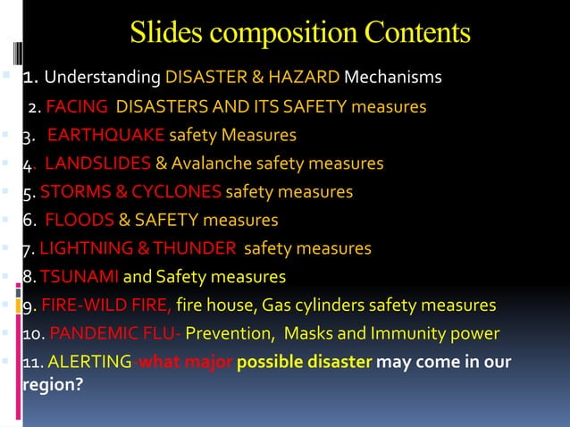 Facing Disasters & Safety Measures Tips | PPTX